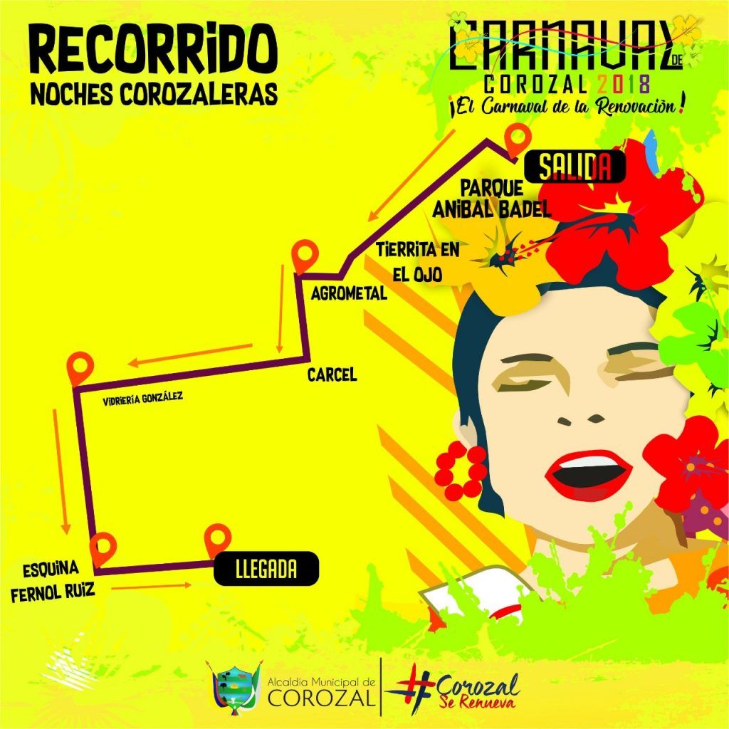 Programación Oficial Carnaval de Corozal 2018 con información de ...