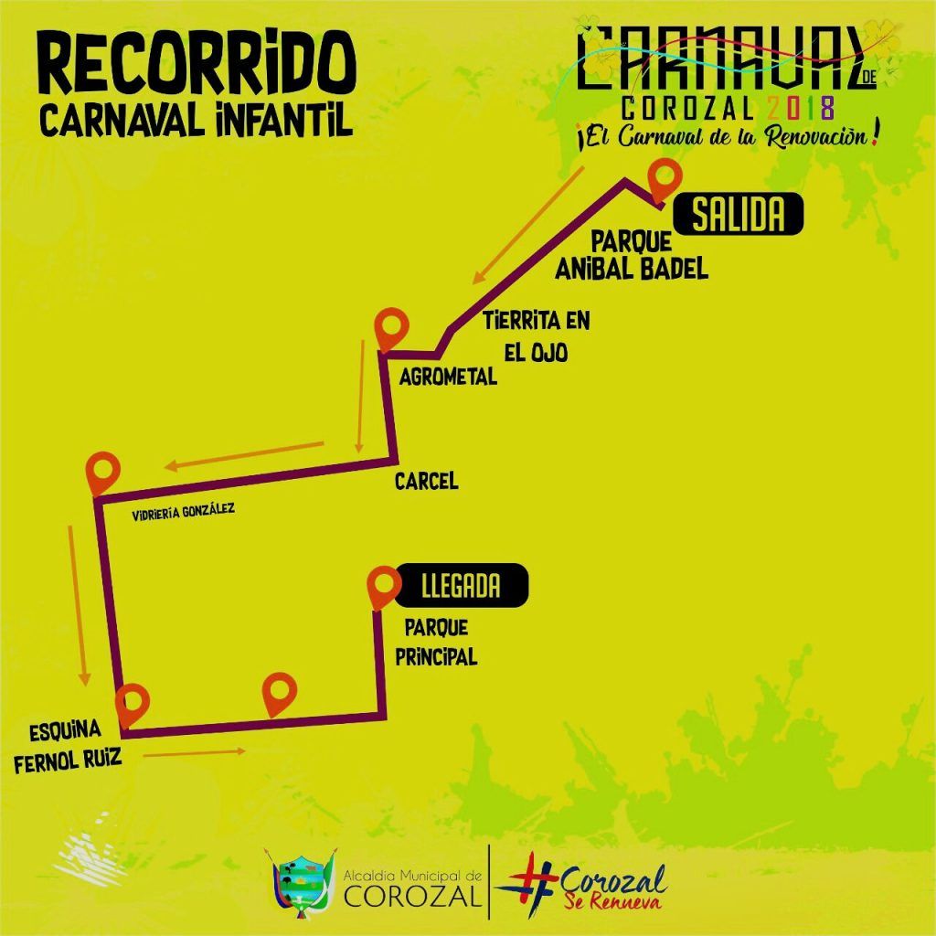 Programación Oficial Carnaval de Corozal 2018 con información de ...